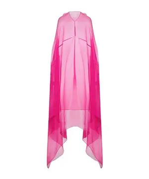 Dries Van Noten V-neck Draped Maxi Dress - Fuchsia