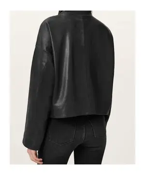 ALLSAINTS Ryder Leather Puffer Biker Jacket - Black