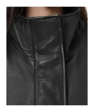 ALLSAINTS Ryder Leather Puffer Biker Jacket - Black