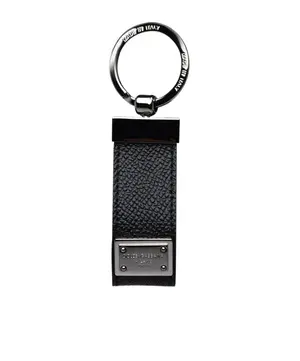 Dolce & Gabbana Logo Plaque Keyring - Black