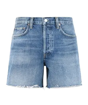 AGOLDE Nye Raw-hem Denim Shorts - Blue