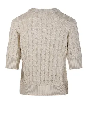Max Mara Talamo Cable-knit Jumper - Light Brown