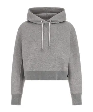 Sacai Drawstring Long-sleeved Hoodie - Gray