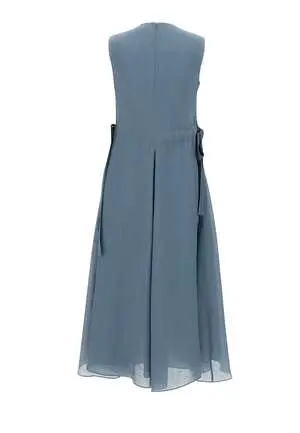 Max Mara Aquile Sleeveless Midi Dress - Sky-blue