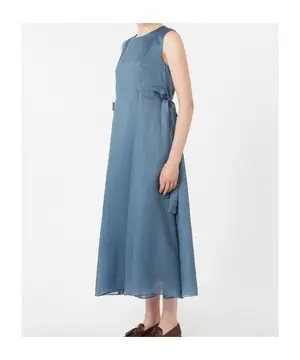Max Mara Aquile Sleeveless Midi Dress - Sky-blue