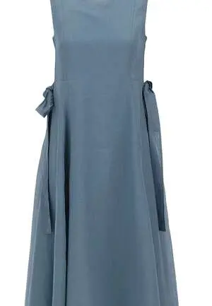 Max Mara Aquile Sleeveless Midi Dress - Sky-blue