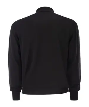 Kiton Long-sleeved Wool Polo Shirt