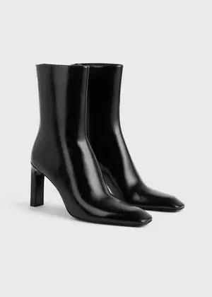 TOTEME Square-toe Side Zip Ankle Boots