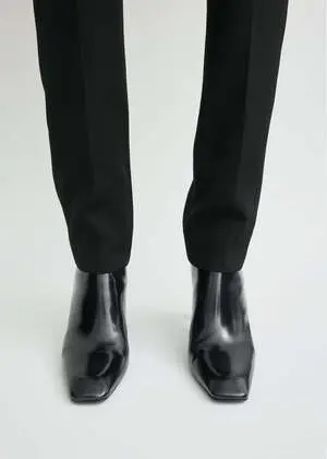 TOTEME Square-toe Side Zip Ankle Boots