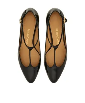 FERRAGAMO Spherical Heel T-strap Pumps