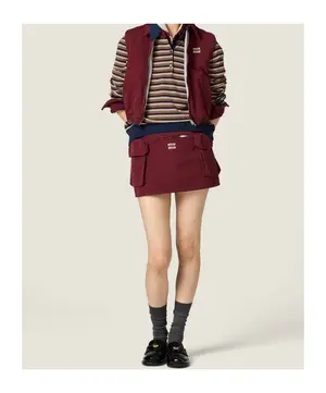 Miu Miu Striped Knitted Polo Shirt - F0627