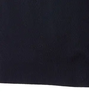 Auralee Long Sleeve Ribbed Knit Top - Black