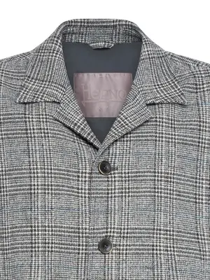 Herno Plaid Button Blazer - Gray