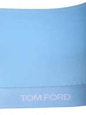 TOM FORD Logo Underband Bralette Bra - Blue