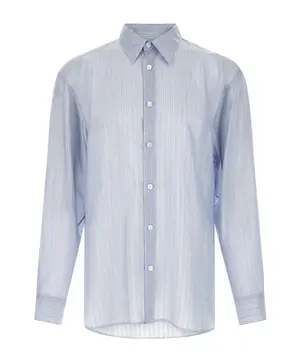 Dries Van Noten Relaxed Striped Shirt - Light Blue