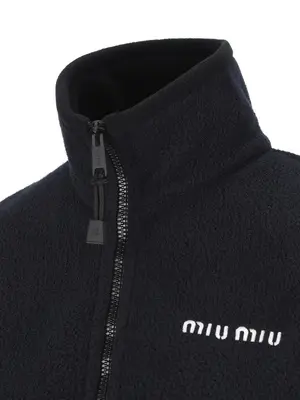 Miu Miu High-neck Zip Gilet - Blue