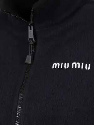 Miu Miu High-neck Zip Gilet - Blue