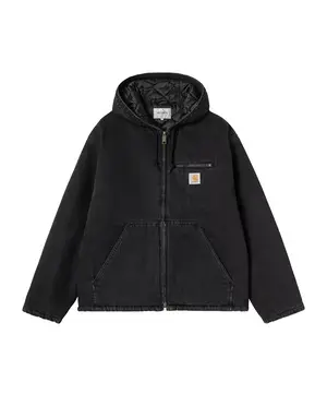 Carhartt Work In Progress Cleveland Hooded Denim Jacket - Black