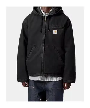Carhartt Work In Progress Cleveland Hooded Denim Jacket - Black