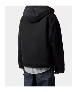 Carhartt Work In Progress Cleveland Hooded Denim Jacket - Black
