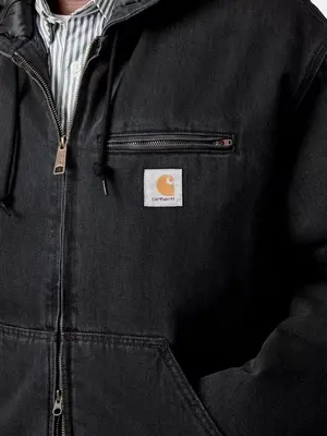 Carhartt Work In Progress Cleveland Hooded Denim Jacket - Black