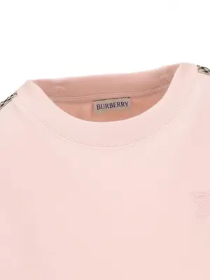 Burberry Embroidered Logo Crewneck T-shirt - Bouquet