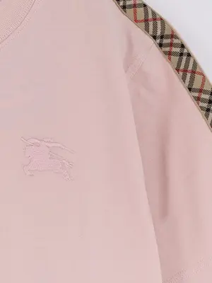 Burberry Embroidered Logo Crewneck T-shirt - Bouquet
