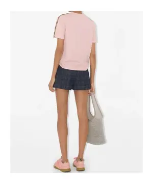 Burberry Embroidered Logo Crewneck T-shirt - Bouquet