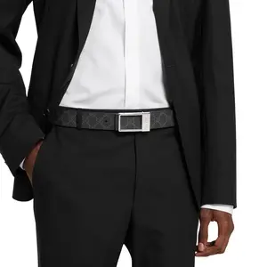 Gucci Reversible Belt With Rectangular Buckle - Black