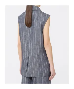 Max Mara Pinstripe Double-breasted Suit Vest