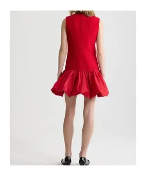 PATOU Tweed Bubble-hem Dress