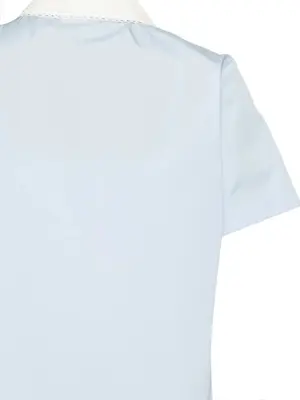 Miu Miu Short Sleeve Collared Shirt - Blue