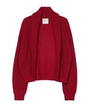 FORTE_FORTE Forte Forte Merino Wool Shawl Collar Cardigan