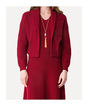 FORTE_FORTE Merino Wool Shawl Collar Cardigan
