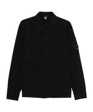 C.P. COMPANY Lens Button-up Overshirt - Black