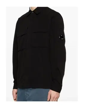 C.P. COMPANY Lens Button-up Overshirt - Black
