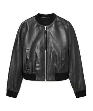 ALLSAINTS Orten Leather Bomber Jacket - Black