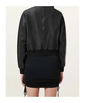 ALLSAINTS Orten Leather Bomber Jacket - Black