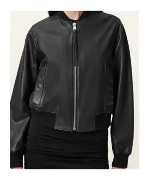 ALLSAINTS Orten Leather Bomber Jacket - Black