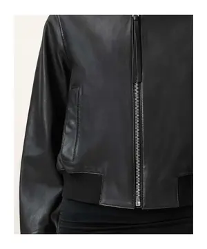 ALLSAINTS Orten Leather Bomber Jacket - Black