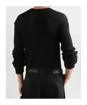 Dolce & Gabbana Ribbed Henley Knit Sweater