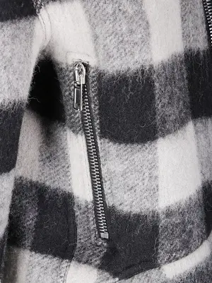 Rick Owens Exploder Checked Jacket - Black