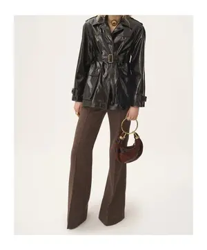 Chloé Belted Glossy Finish Jacket