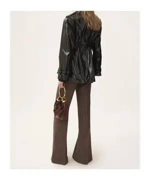 Chloé Belted Glossy Finish Jacket
