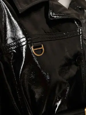 Chloé Belted Glossy Finish Jacket