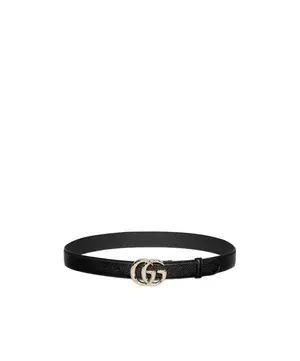 Gucci Gg Marmont Thin Belt - Black