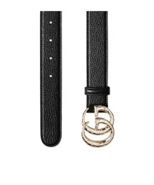 Gucci Gg Marmont Thin Belt - Black