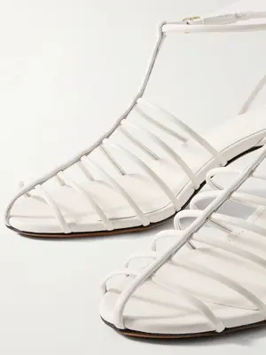 Proenza Schouler Leather Cage High-heeled Sandals - White