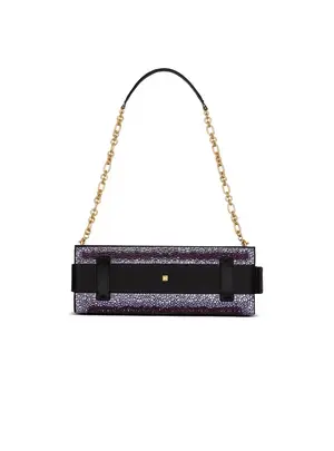 Balmain Anthem Crystal Clutch - Black