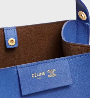 Celine Small Cube Bag In Supple Calfskin - Blue